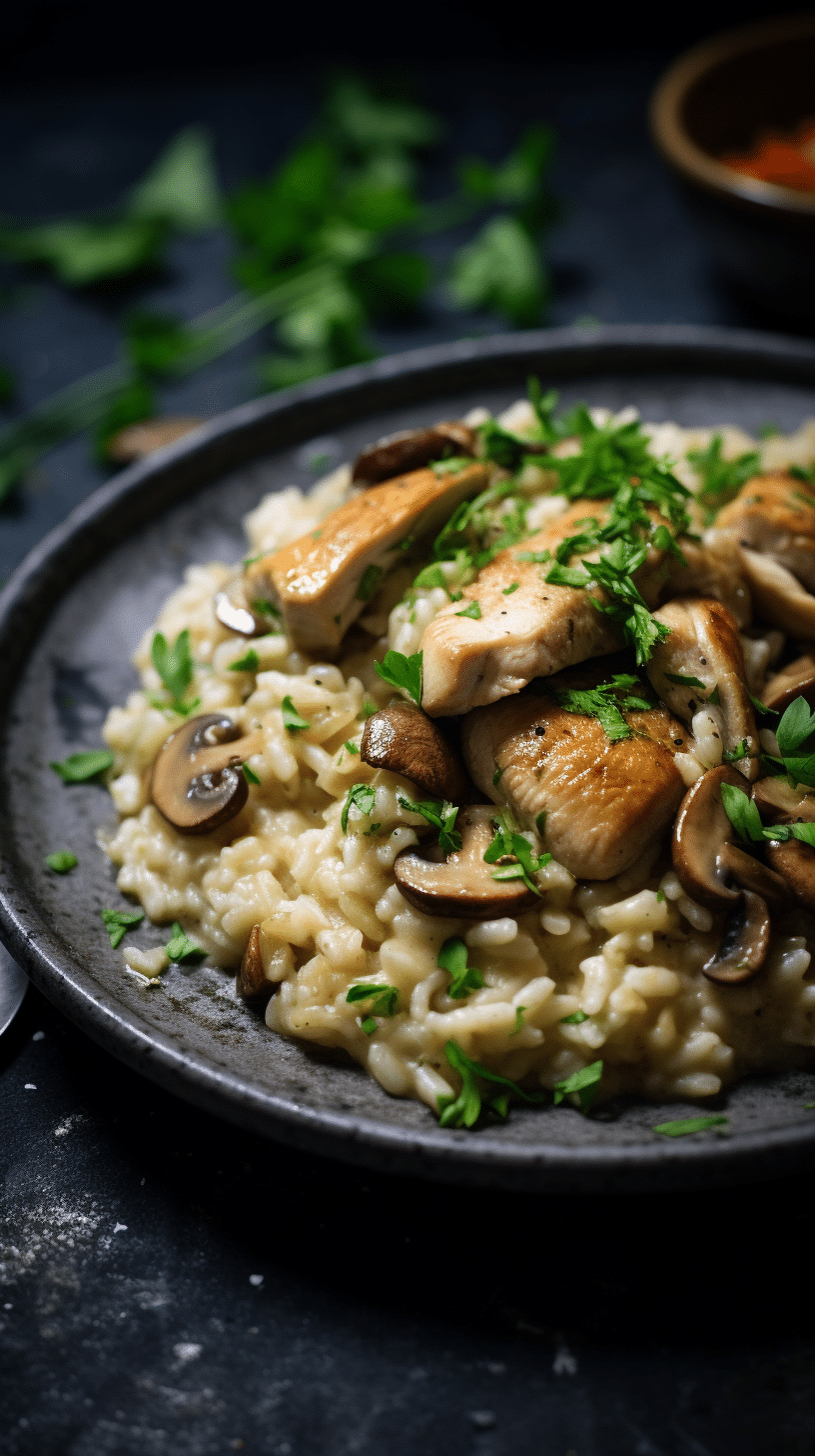 Chicken & Mushroom Risotto [40 Minutes] – Chasety