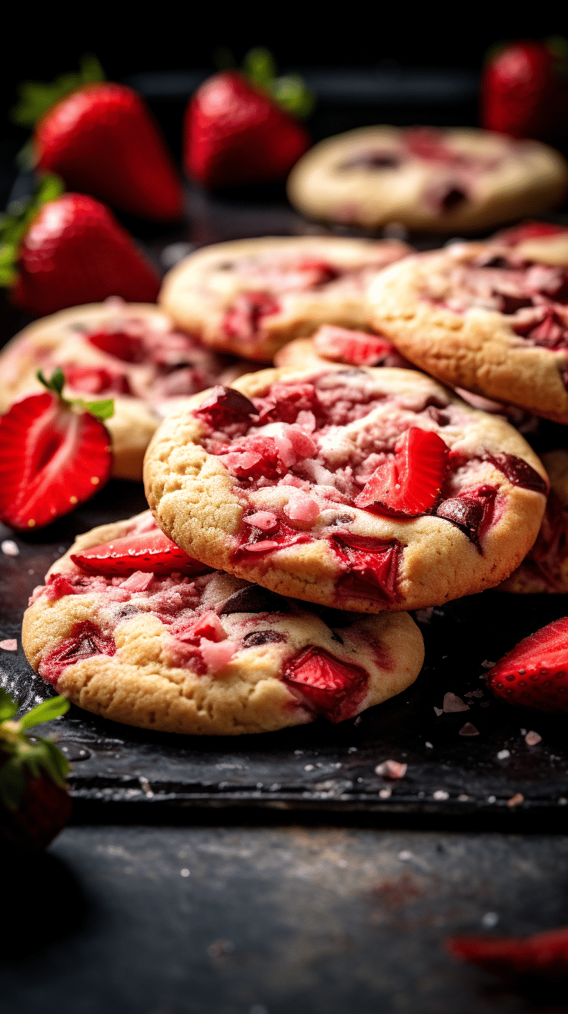 Strawberry Cookies [32 Minutes] – Chasety