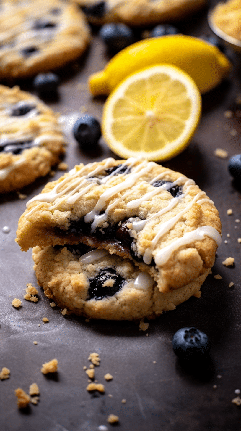 Lemon Blueberry Crumble Cookies [35 Minutes] - Chasety