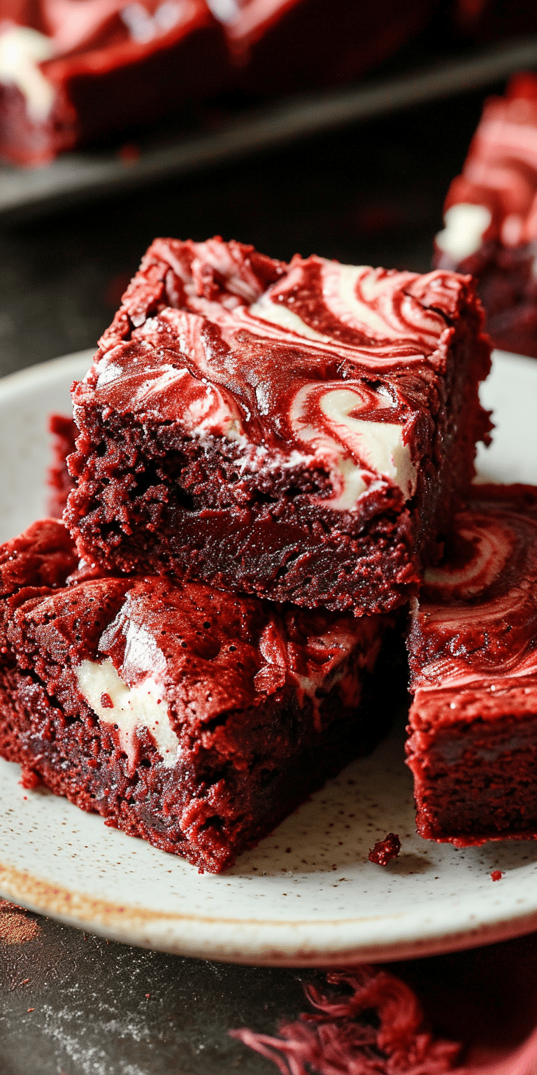 Red Velvet Marshmallow Swirl Brownies [55 Minutes] - Chasety