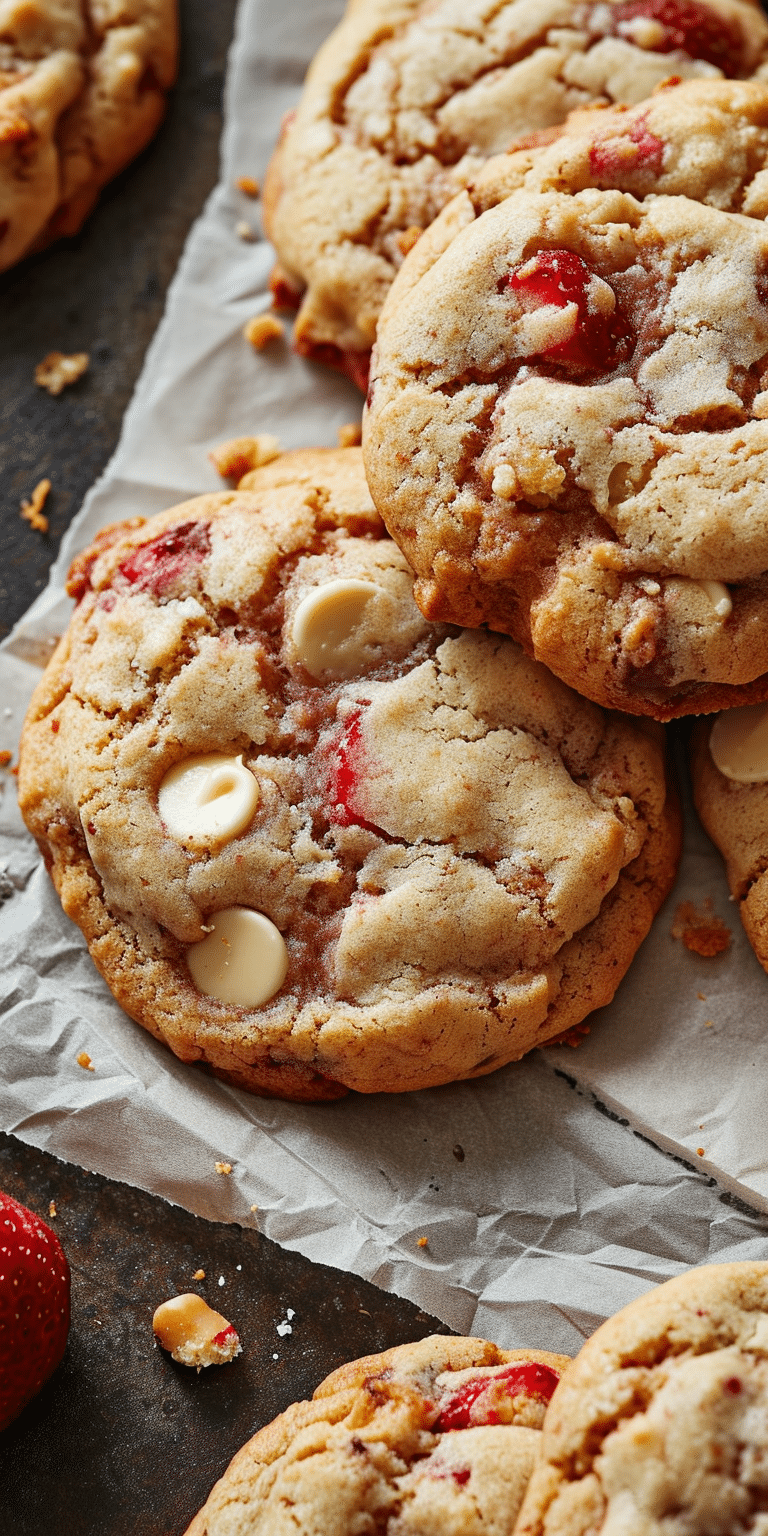 Strawberry & White Chocolate Chip Cookies [25 Minutes] – Chasety