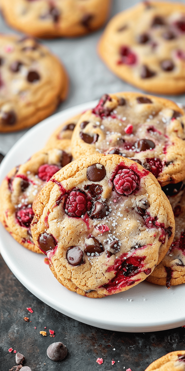 Raspberry Chocolate Chip Cookies [27 Minutes] - Chasety