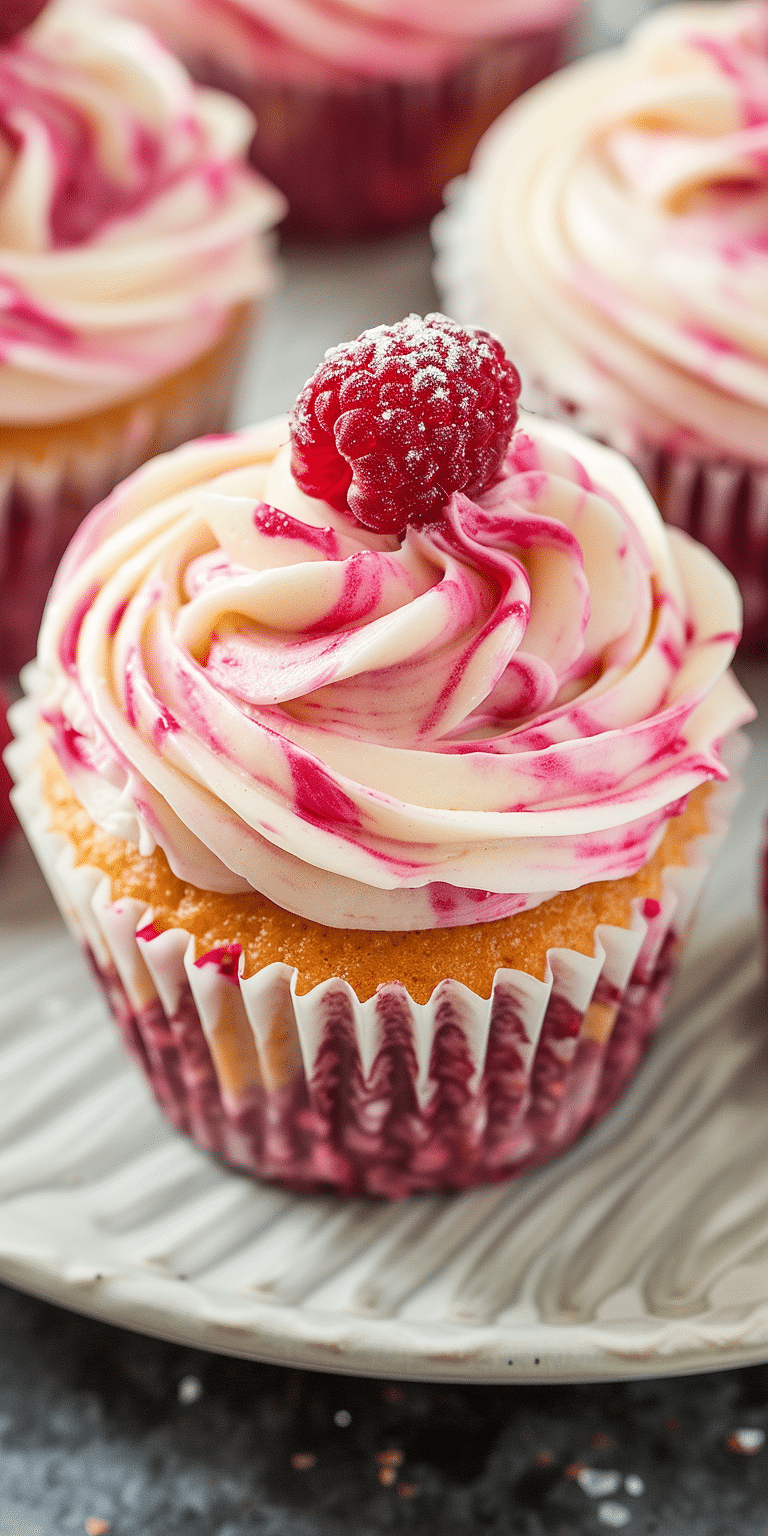 Raspberry Swirl Cupcakes [45 Minutes] - Chasety