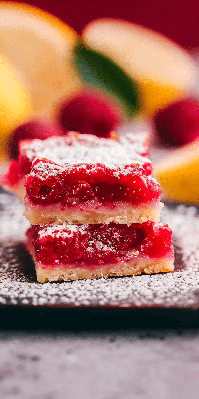 Raspberry Lemon Bars [75 Minutes] – Chasety