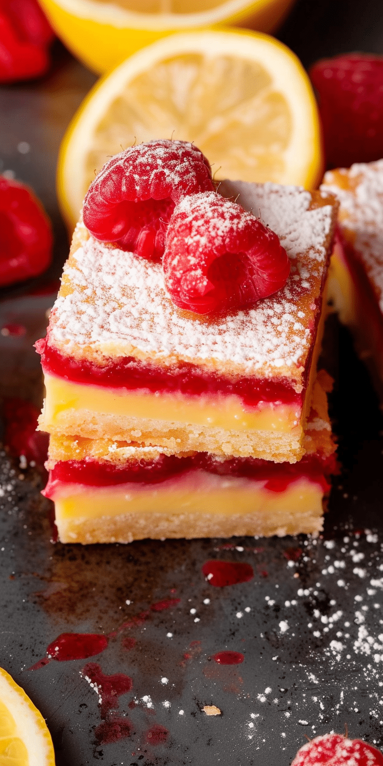Raspberry Lemon Bars [75 Minutes] – Chasety