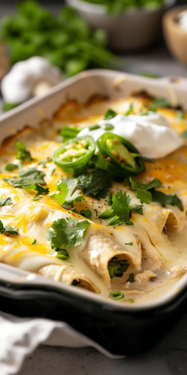Sour Cream Chicken Enchiladas [50 Minutes] - Chasety