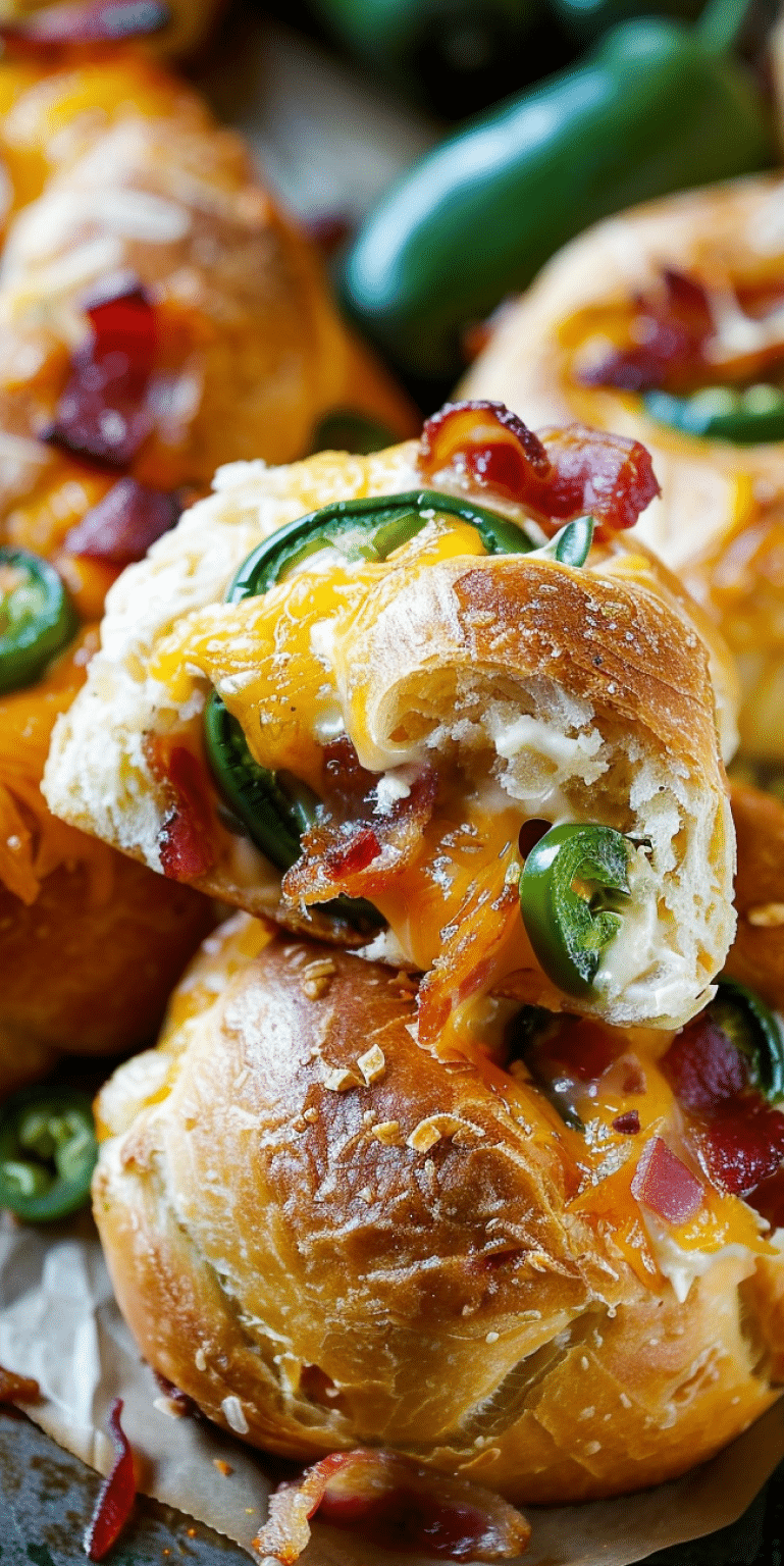Jalapeno Popper Stuffed Rolls [50 Minutes] - Chasety