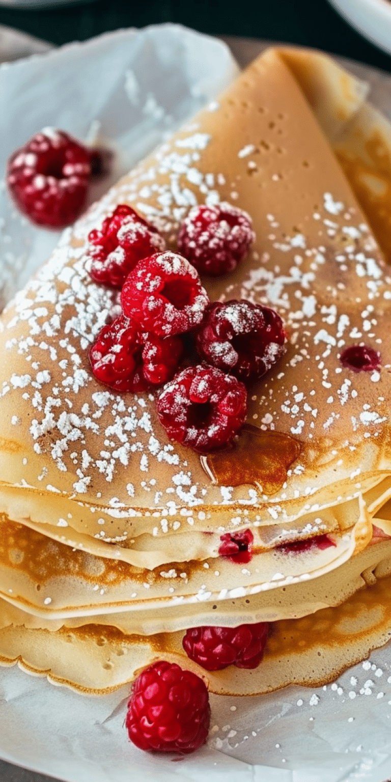 Powdered Raspberry Crepes [45 Minutes] – Chasety