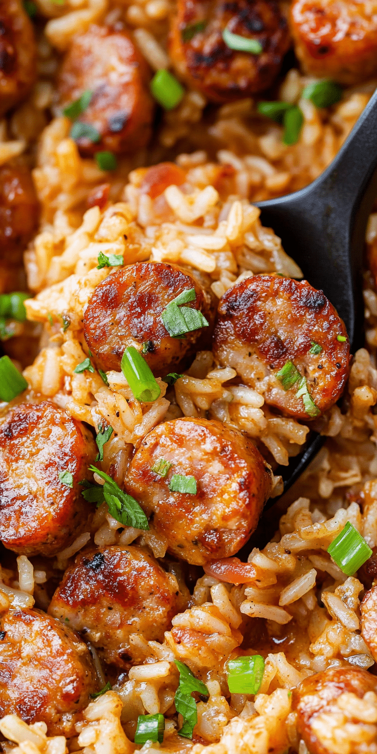 One-Pan Cajun Chicken Sausage & Rice - Chasety
